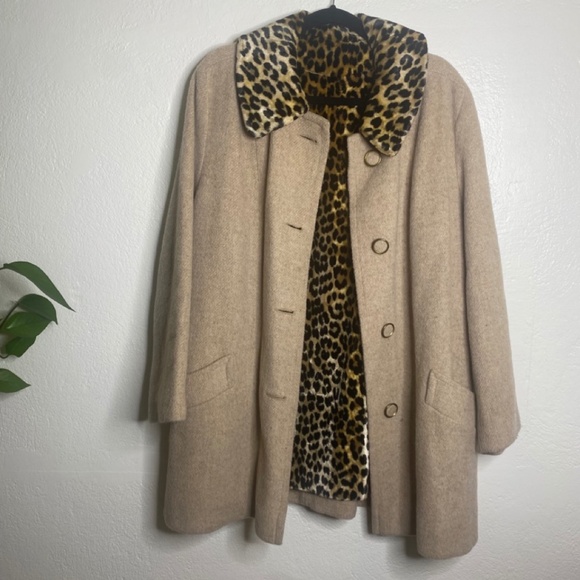 Jackets & Coats | Vintage Leopard Print Swing Coat | Poshmark